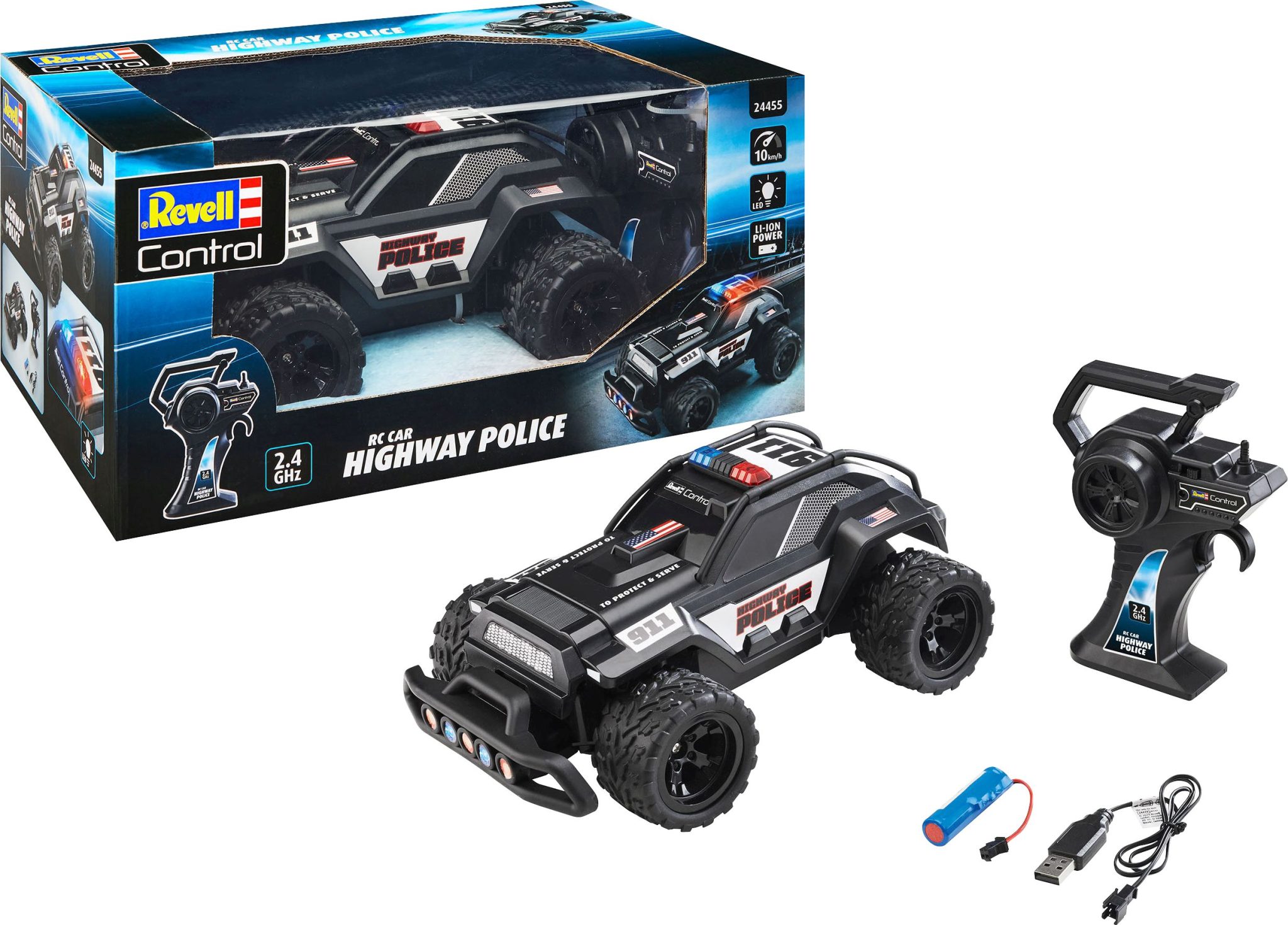 RC Car Highway Police, Revell Control Ferngesteuertes Polizeiauto ...