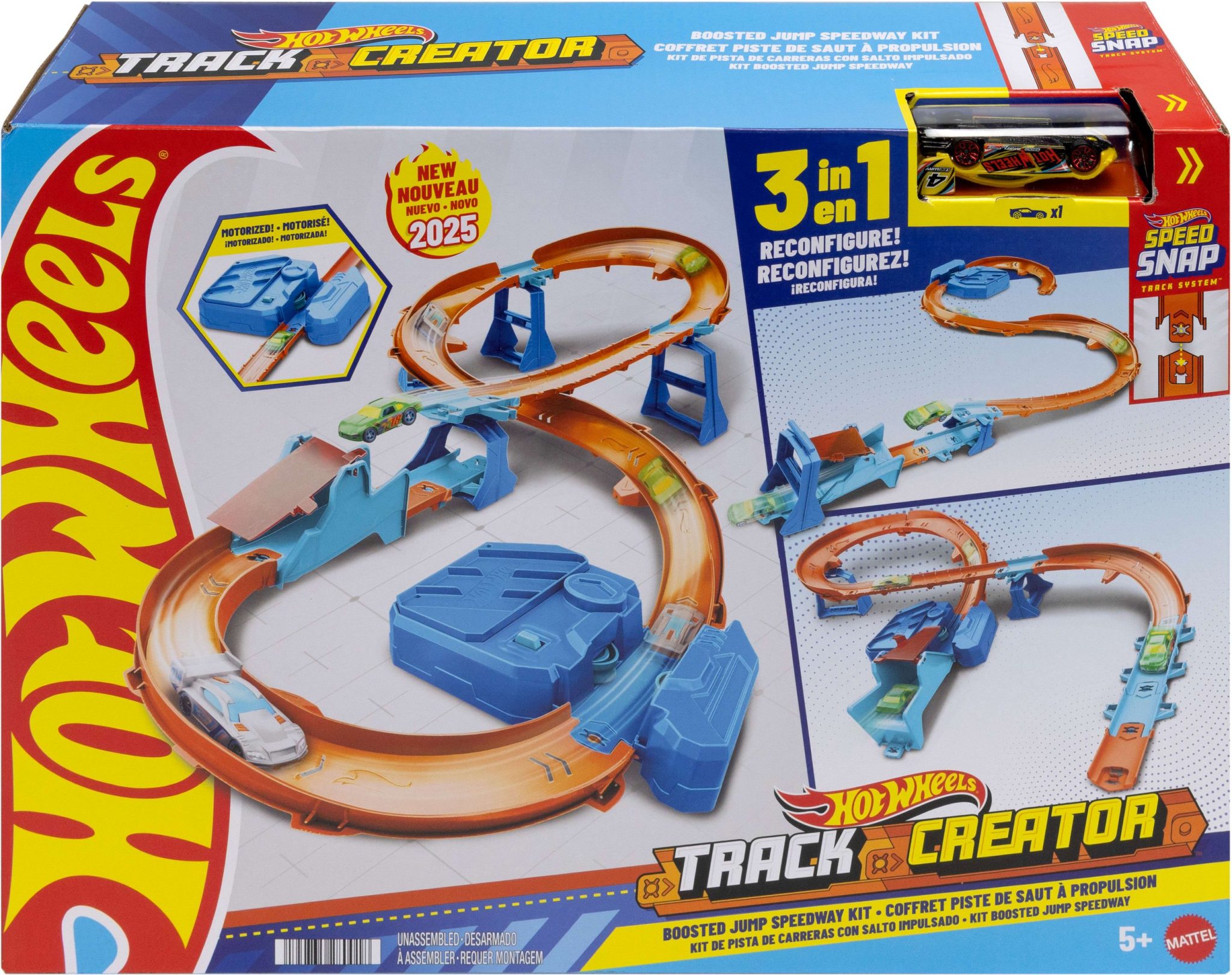 Hot Wheels Track Creator Beschleuniger-Sprung-Schnellstrecke-Set mit ...