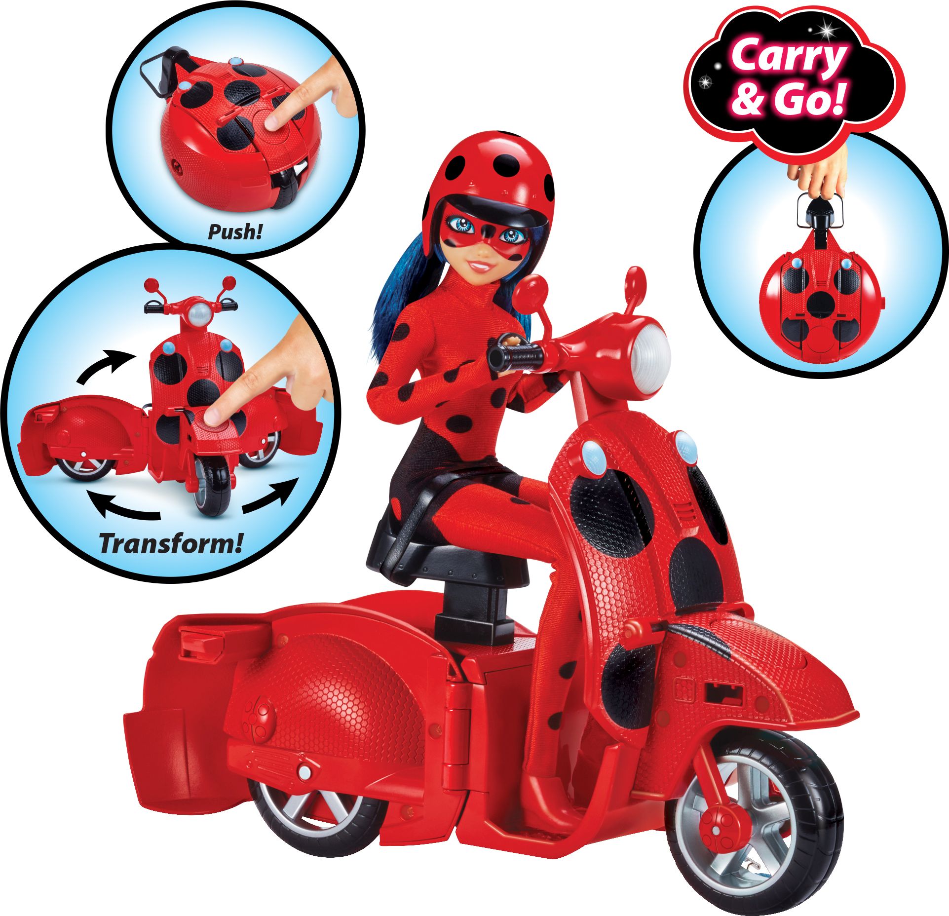 Miraculous Ladybug Scooter mit Puppe - Spiele Max