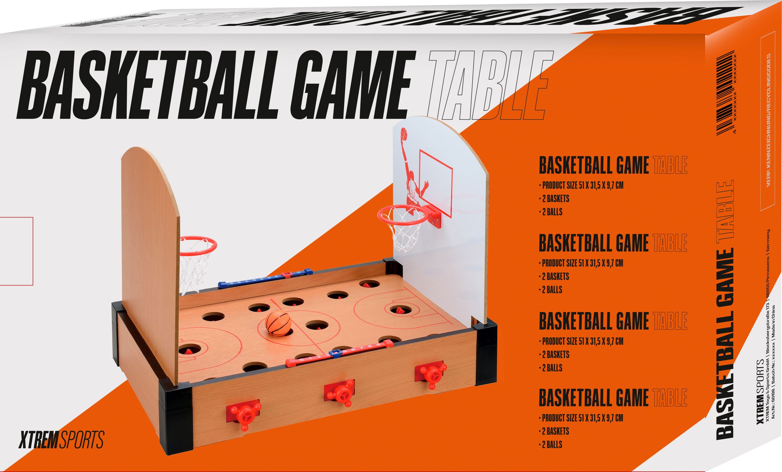 XTREM Sports - Basketball Game Table - Spiele Max