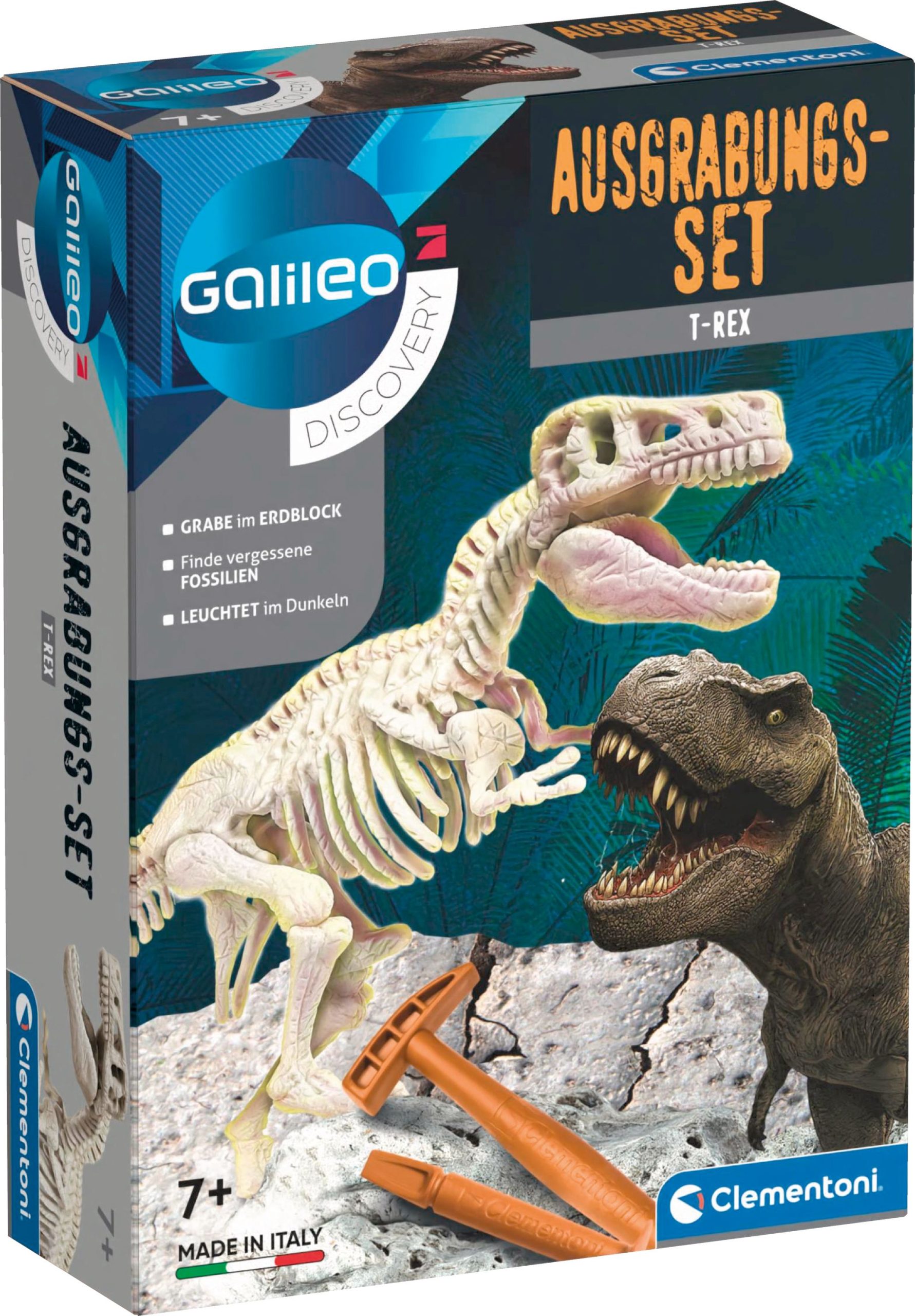 Clementoni Galileo Ausgrabungsset Glow in the dark - Dinosaurier T-Rex ...