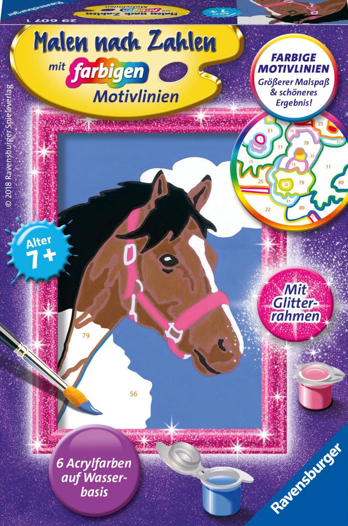 Ravensburger CreArt 29607 - Pferd - Malen nach Zahlen Pfed für Kinder ...